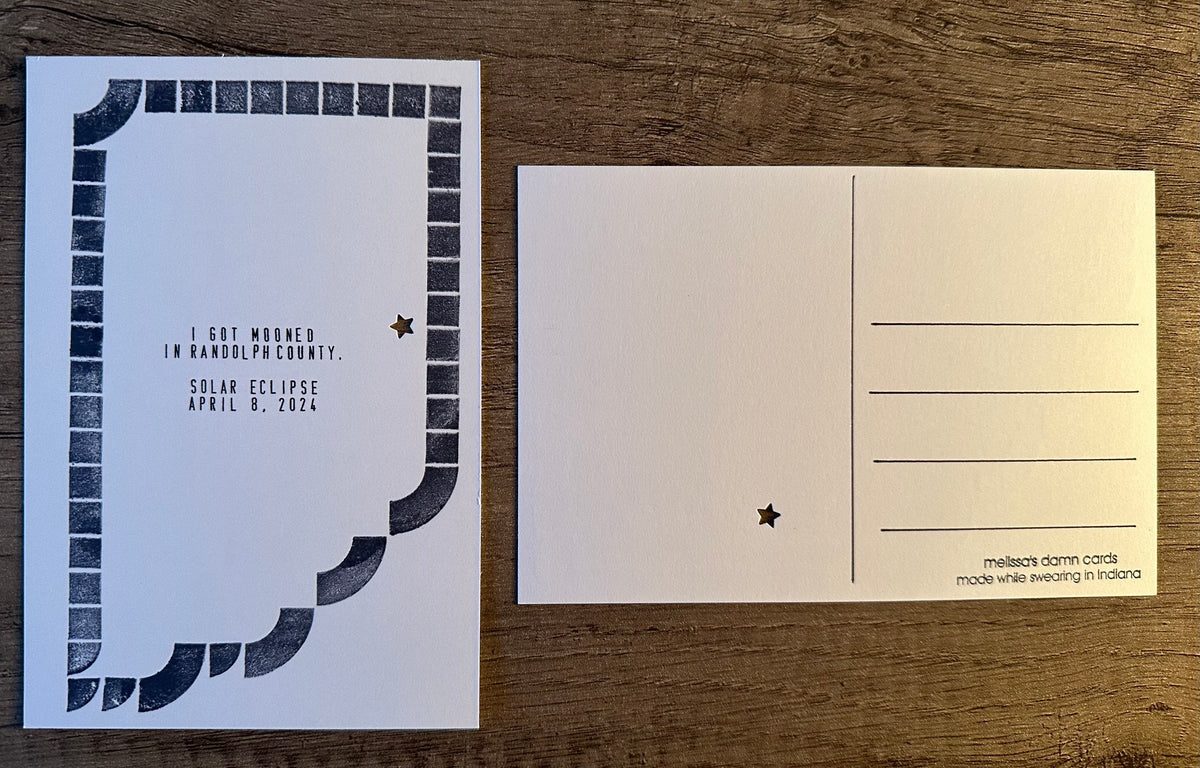 2024 solar eclipse postcard – melissa's damn cards