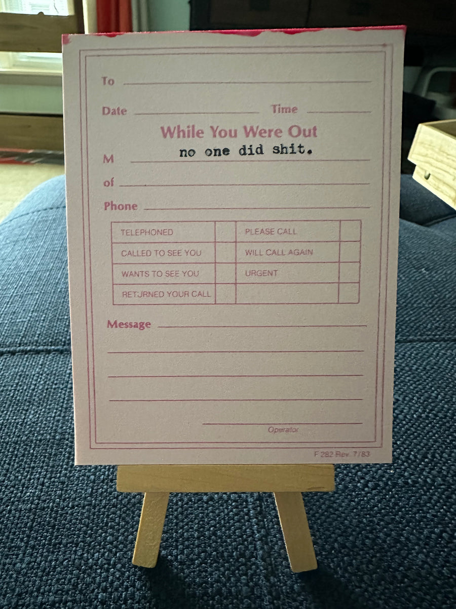 While you were out notepads – melissa's damn cards